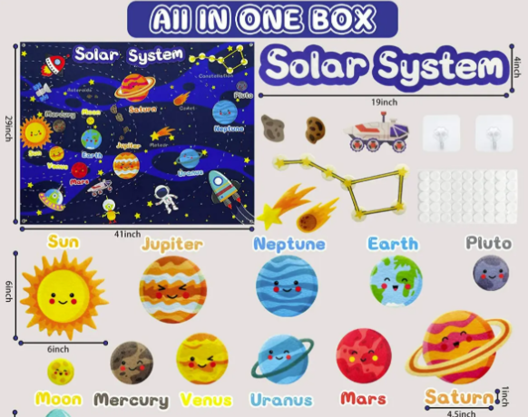 Felt Story Board – Solar System – Kids Row